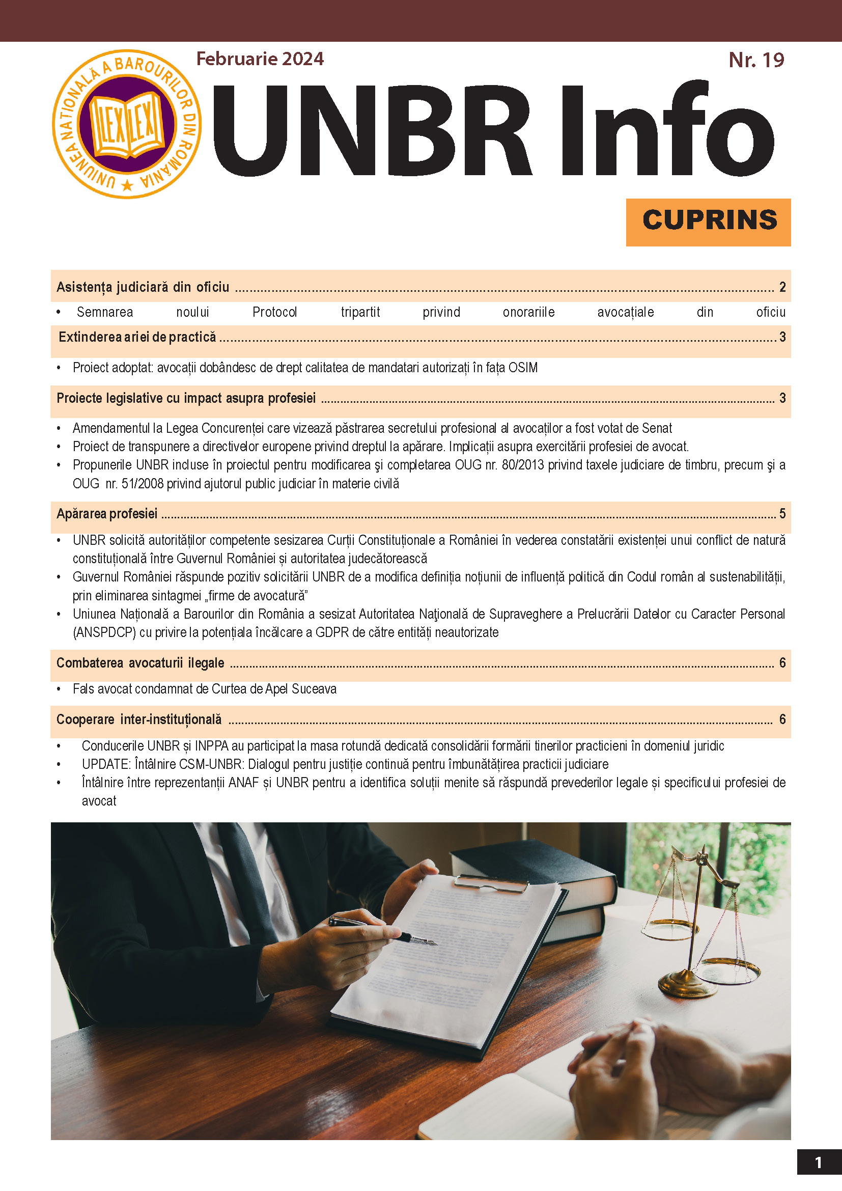 Newsletter 27 februarie 2024 - UNBR